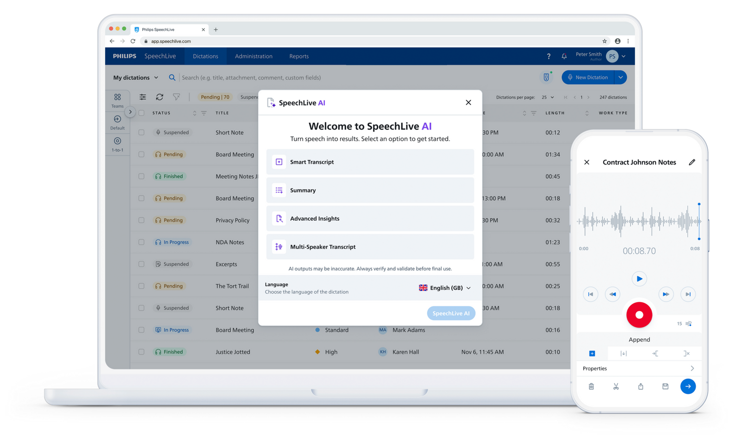 Philips SpeechLive AI Assistant